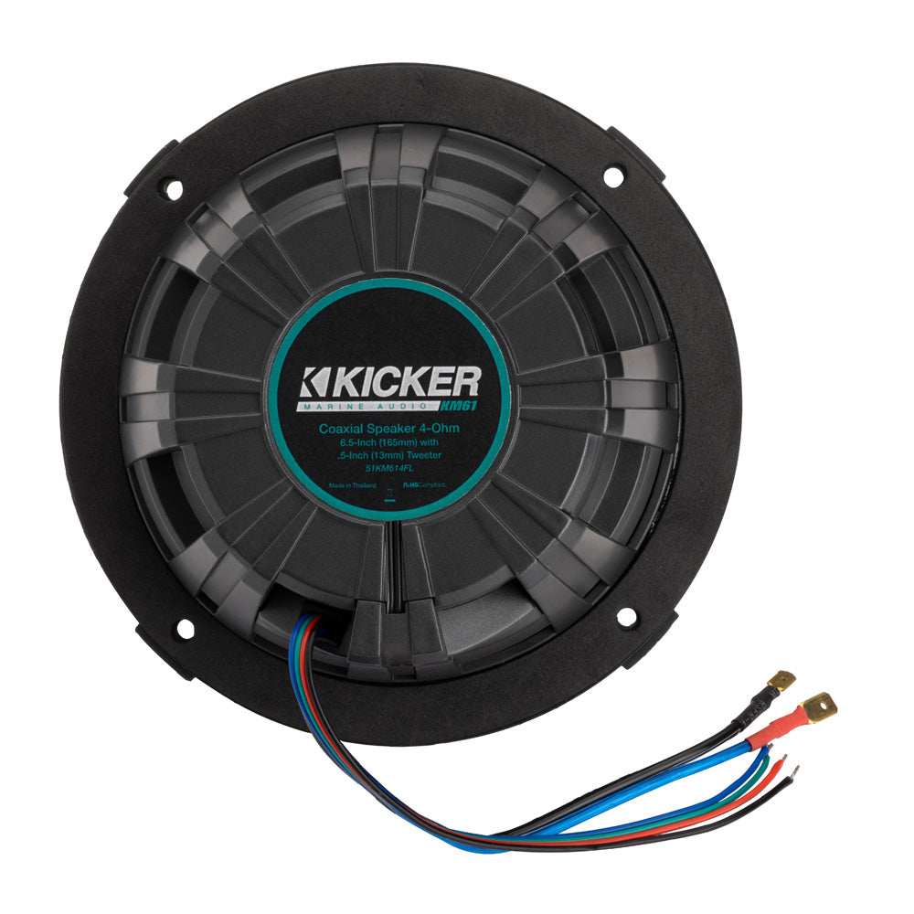 KM 6.5" (165 mm) Slim Profile Coaxial LED Speaker System | Boat | KICKER® Audio UK